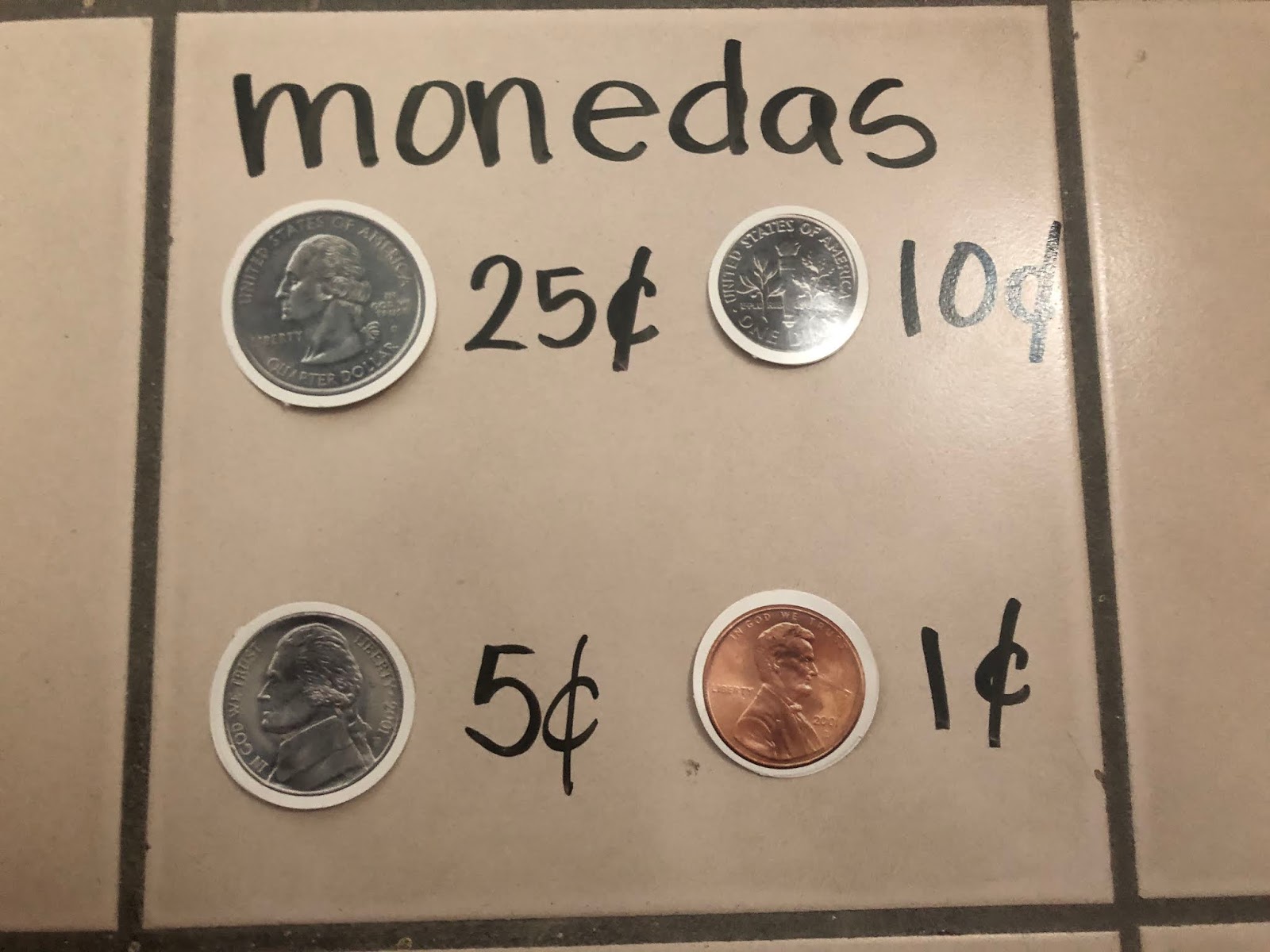 Kínder 2 : Monedas