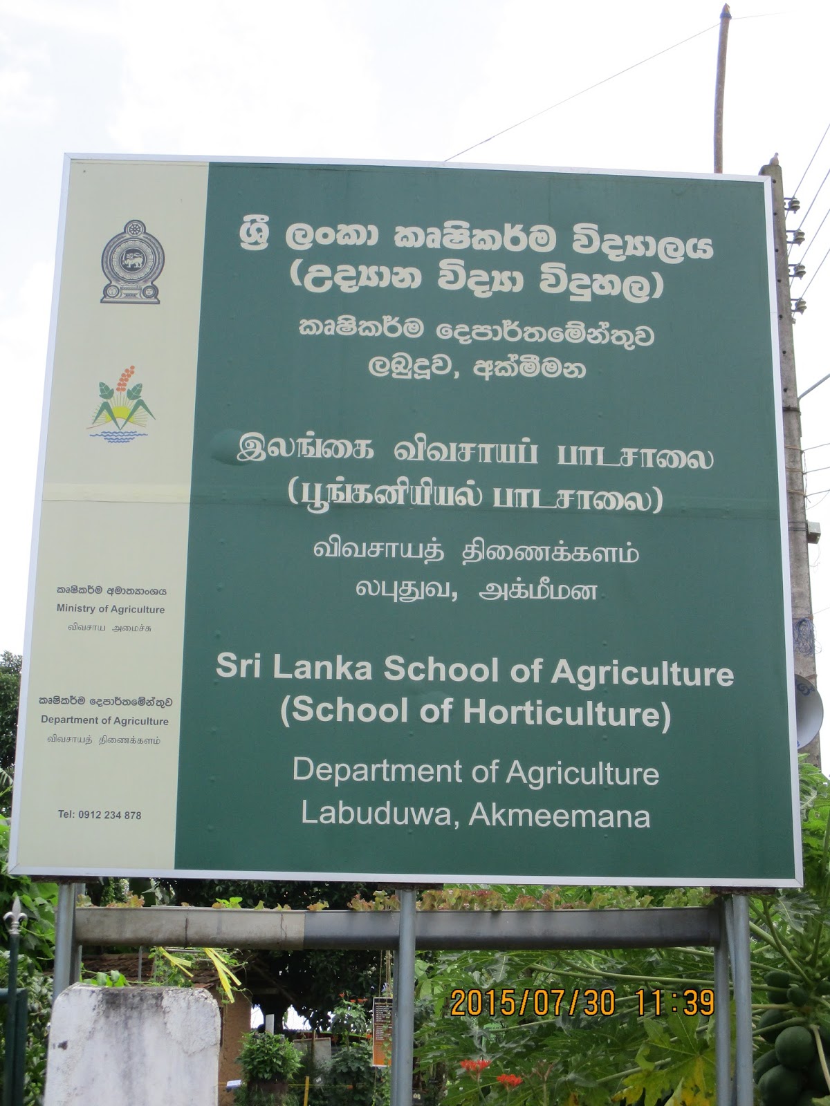 School Of Agriculture-Labuduwa-Galle: About School Of Agriculture Labuduwa