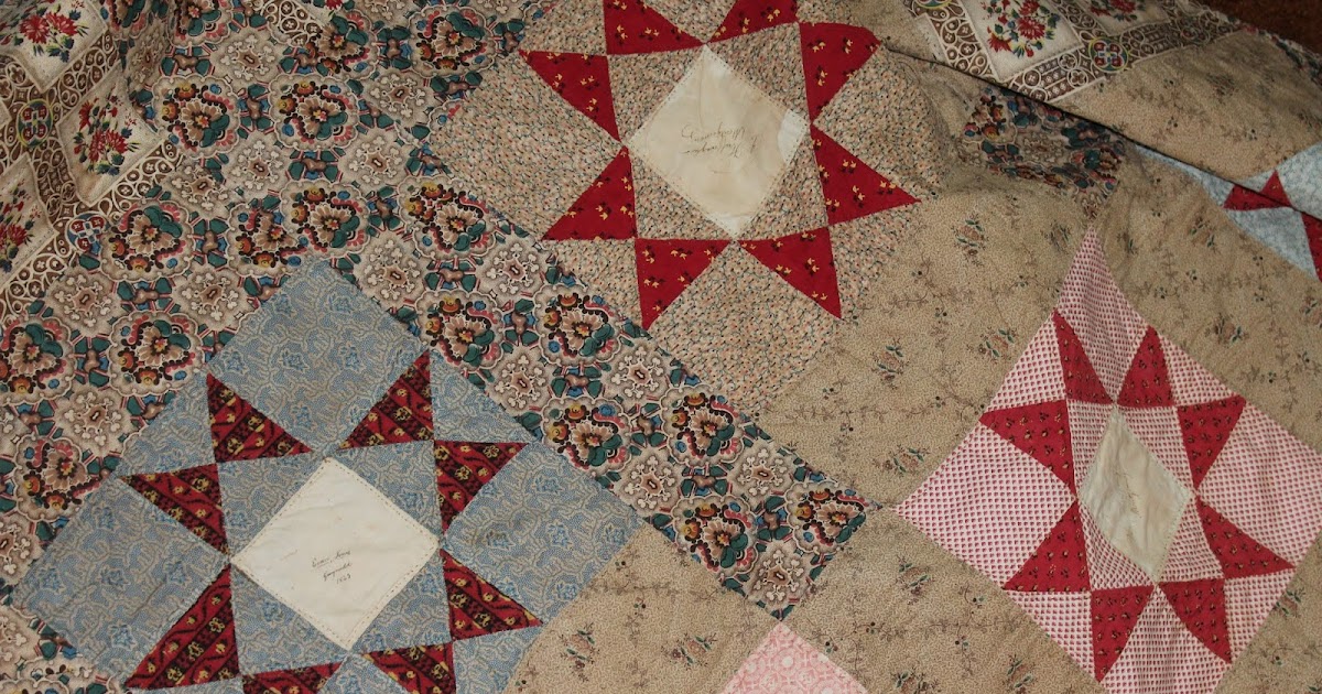 Textile Time Travels: 1843 Quaker Star Quilt - Antique Quilt Lessons