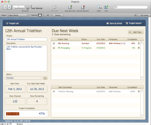 The Mac Office: Projects: FileMaker Pro 12 Starter Solution