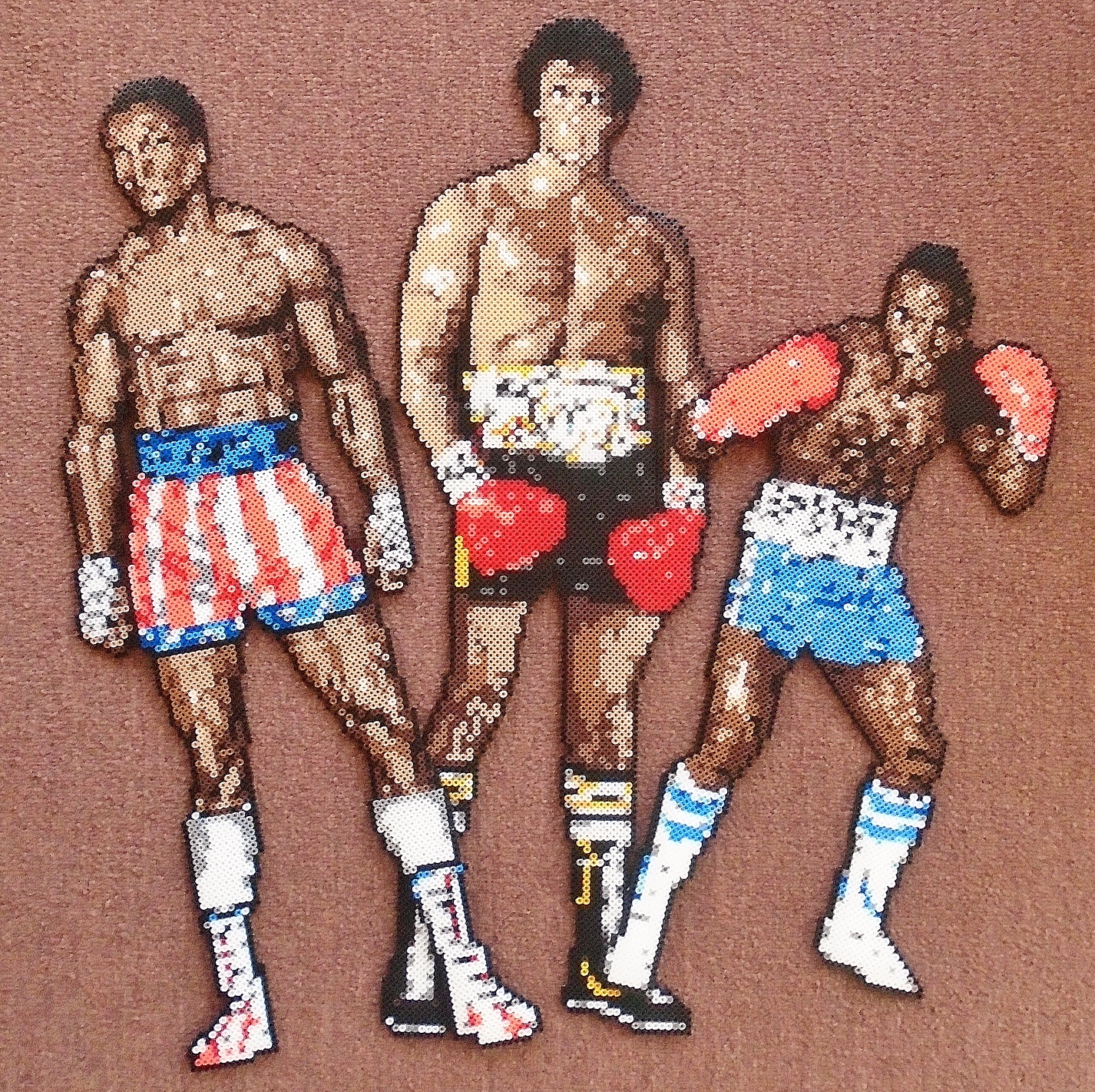 Long Black Fingers : Rocky Balboa Perler Bead