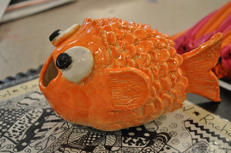 I teach art: Clay Fish