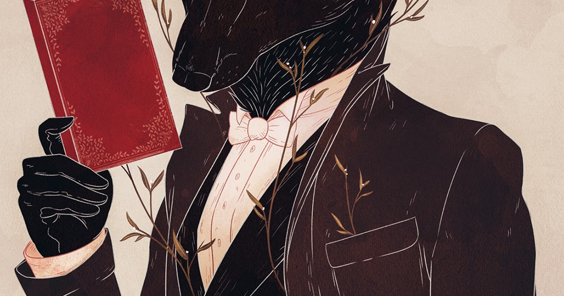 Encontrei mais um lobo leitor! E que charmoso!