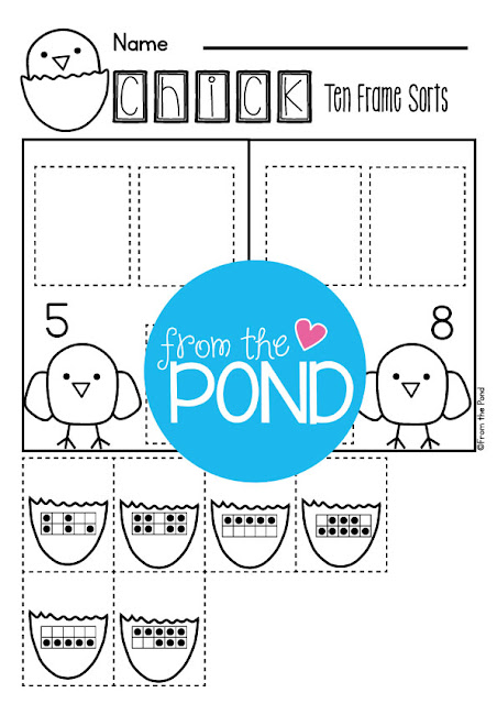 Ten Frame Worksheets | From the Pond