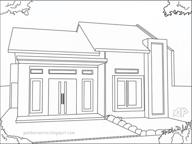 Mewarnai Rumah | Belajar Mewarnai Gambar
