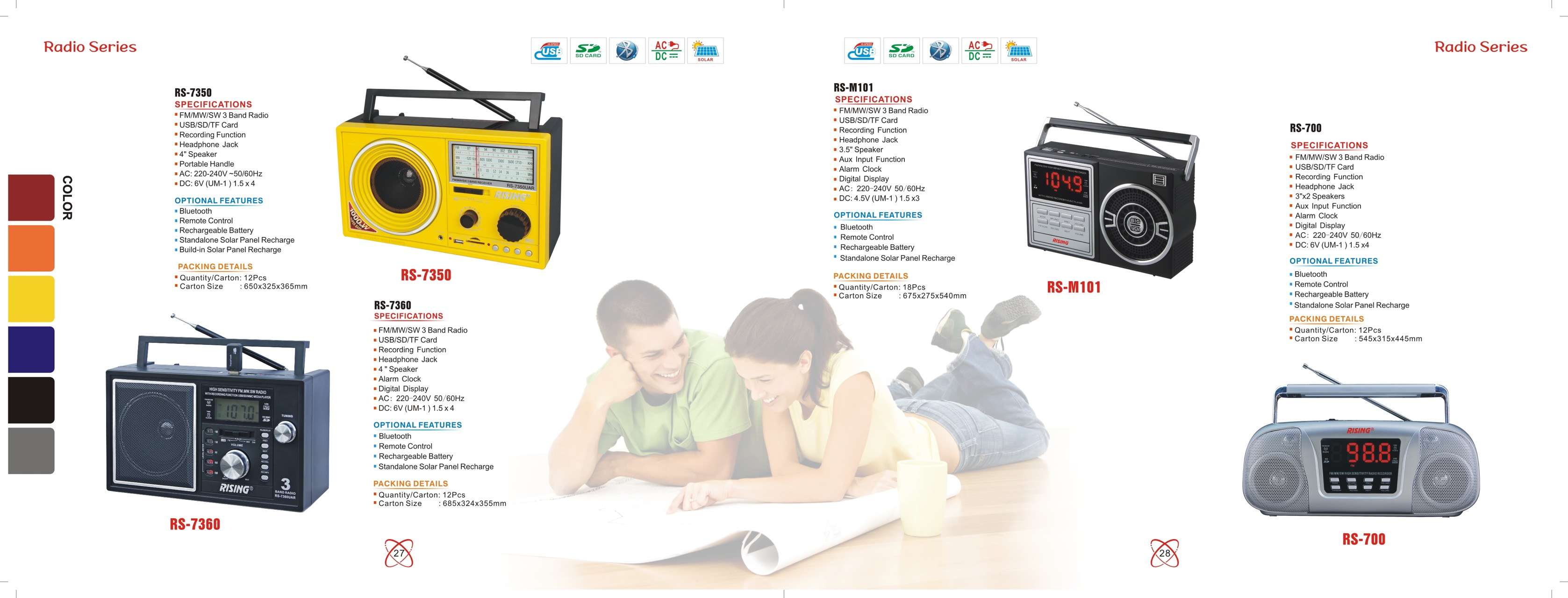 Rising, RS-7350BT, RS-7350UAR, RS-8000SL, RS-8000UAR, RS-7350BTSL, RS ...