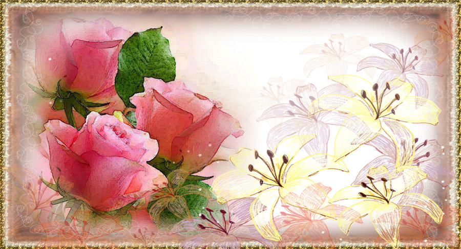 Fancy Rose Frame Backgrounds