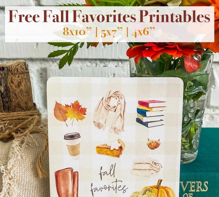 Free Fall Favorites Printables | i should be mopping the floor