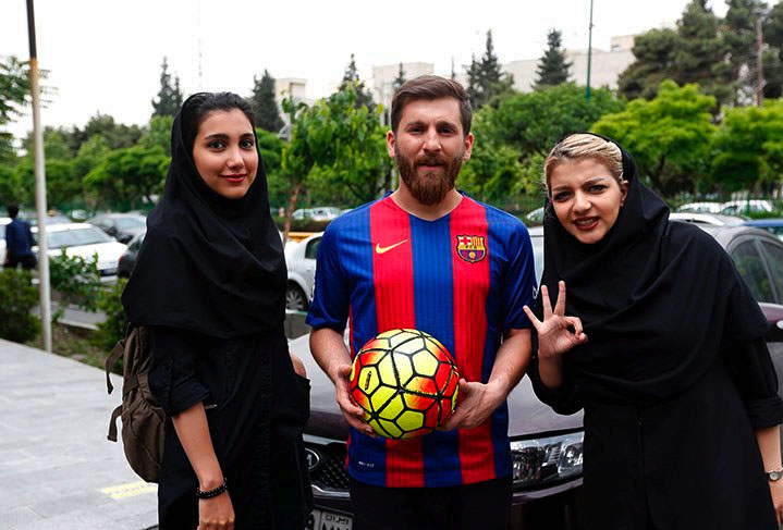 PHOTOS: Iranian Lionel Messi lookalike Arrested For Disrupting Traffic ...