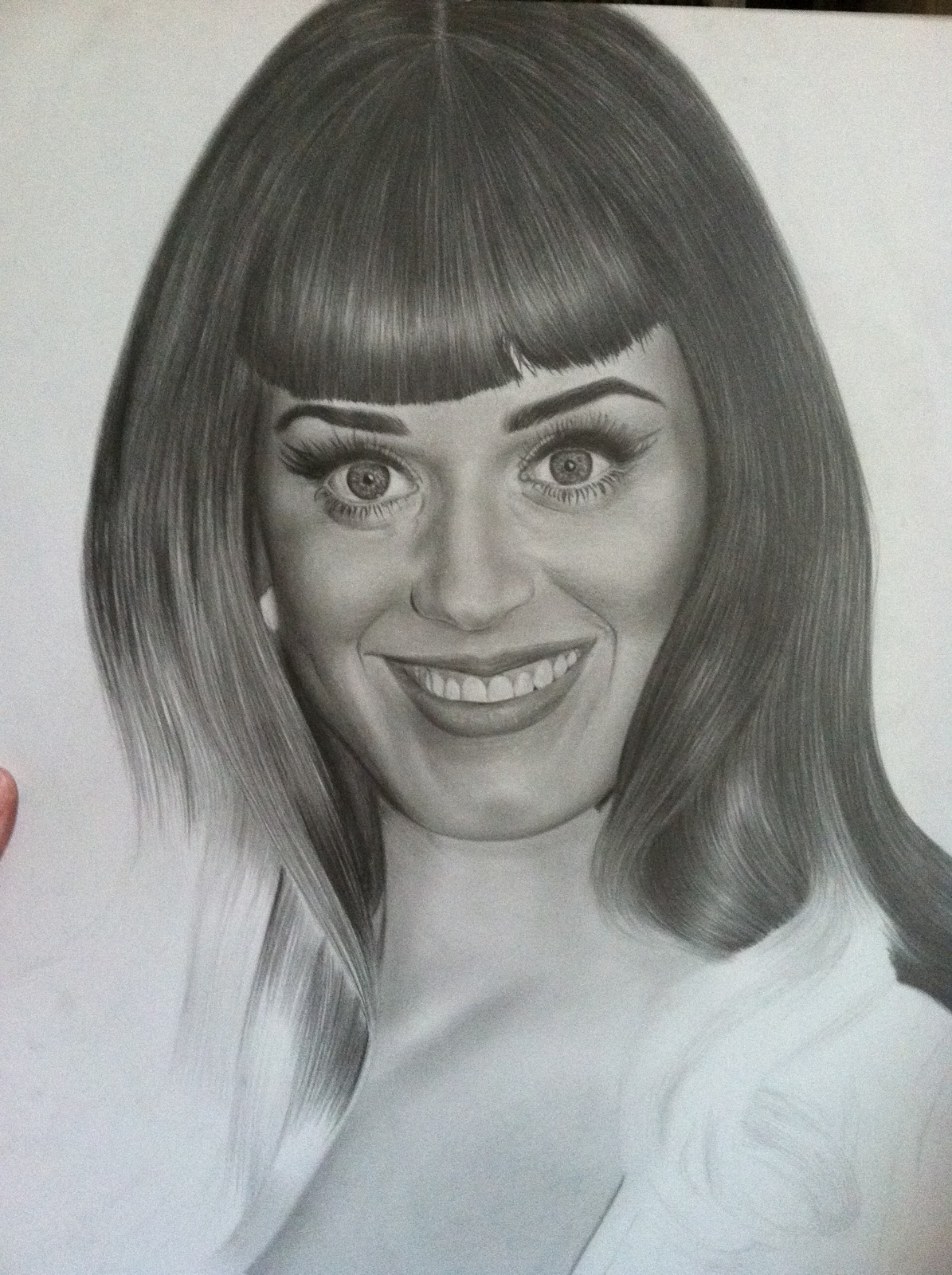 For The Love of Art: Katy Perry graphite drawing process