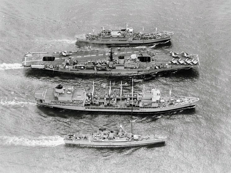 RFA Reliant HMS Victorious RFA Olwen and HMS Leander - Naval. Military ...