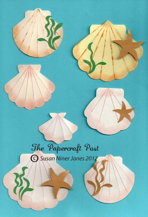 The Papercraft Post: Seashell Notecards