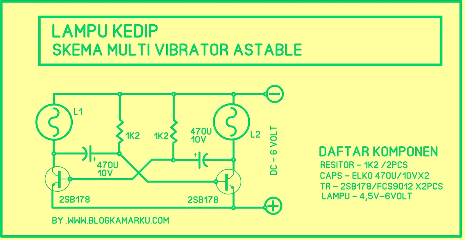 Cara Membuat Lampu Kedip Skema dan Layout PCB Komplit – BLOGKAMARKU