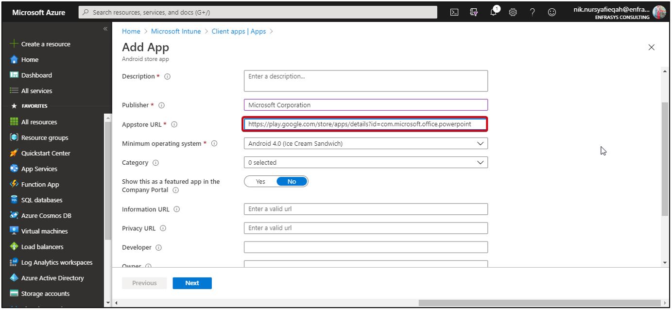Push Apps to Android Devices via Intune