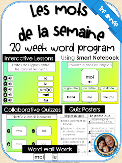 La classe de M. Hartnell: Mots de la semaine - Word Wall Program