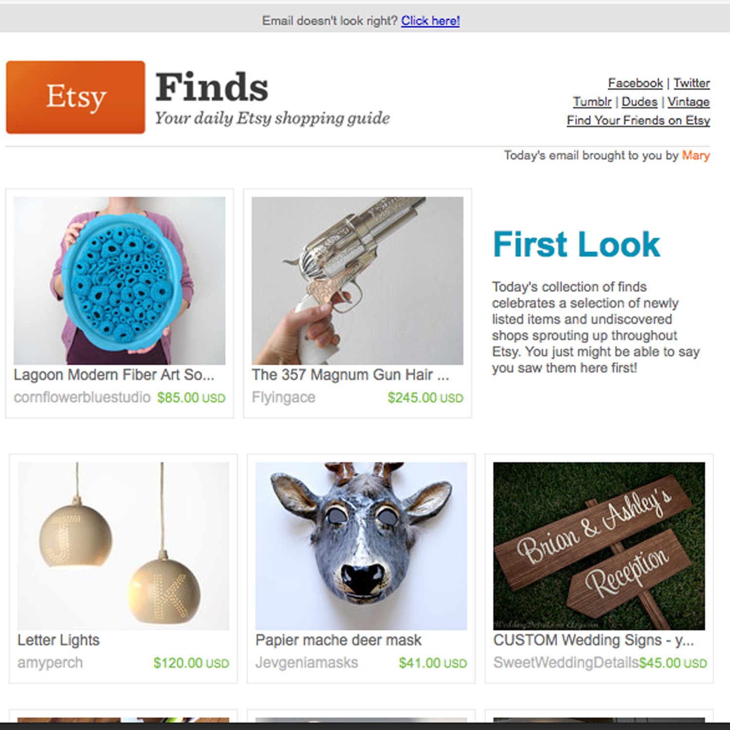 Etsy Treasury League: Etsy Finds Feature.