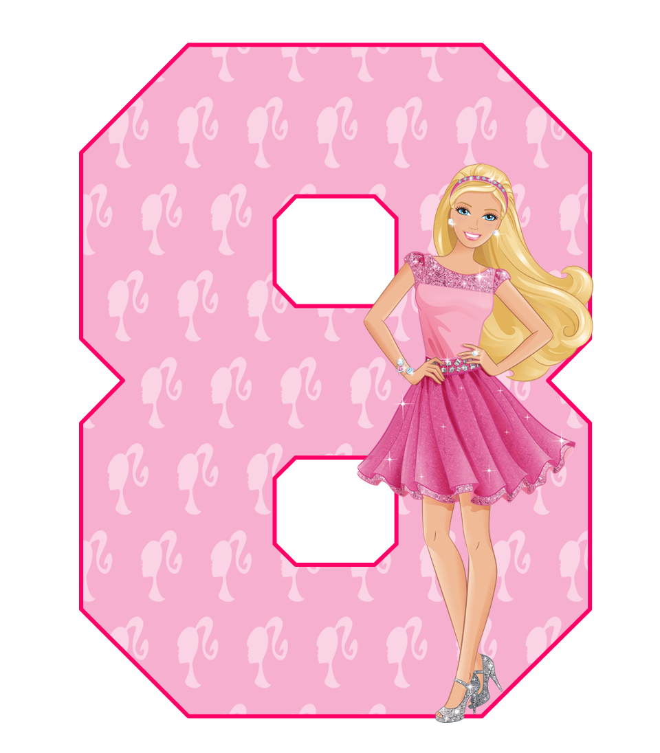 Kits imprimibles gratis : Números Barbie