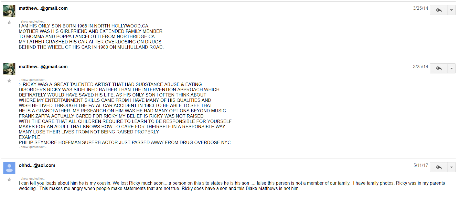 Myra Elvira's Morbid Curiosities: Who Was Ricky Lancelotti?