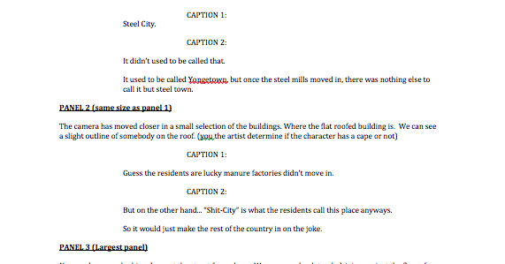 My Imaginations Home: ARTIST & WRITER PRACTICE SCRIPT (SuperHero)