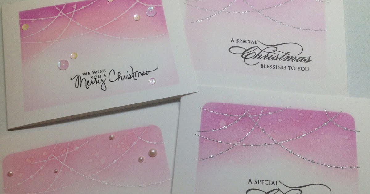 Marianne's cards 'n stuff: More pink Christmas cards