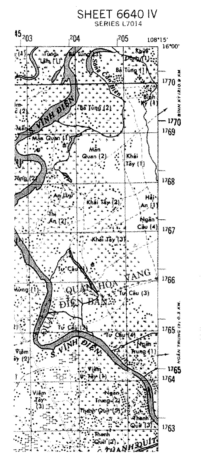 27th Marines: Map Sheet 6640-4//RVN//DaNang TAOR
