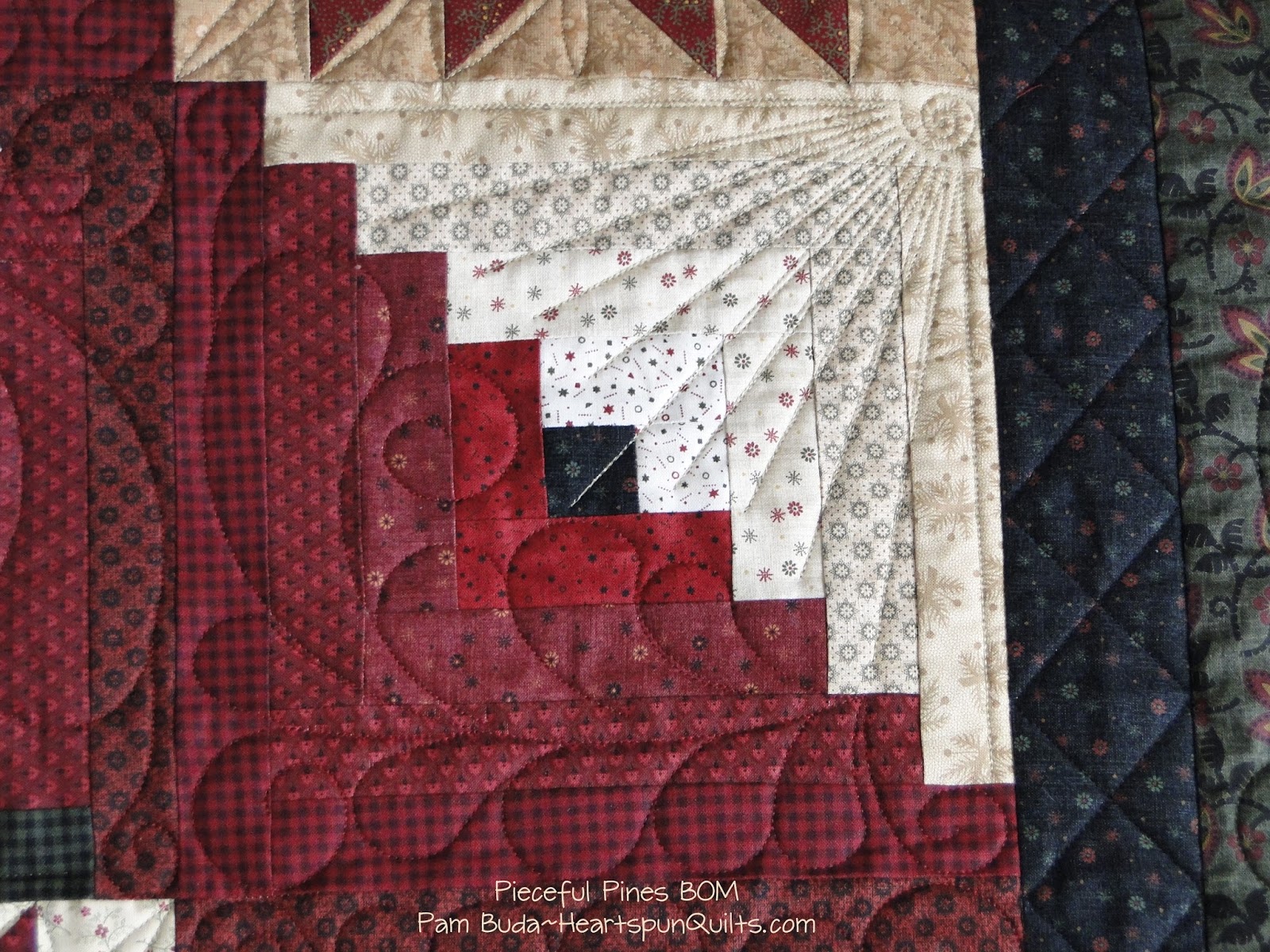 Heartspun Quilts ~ Pam Buda: Pieceful Pines Quilted
