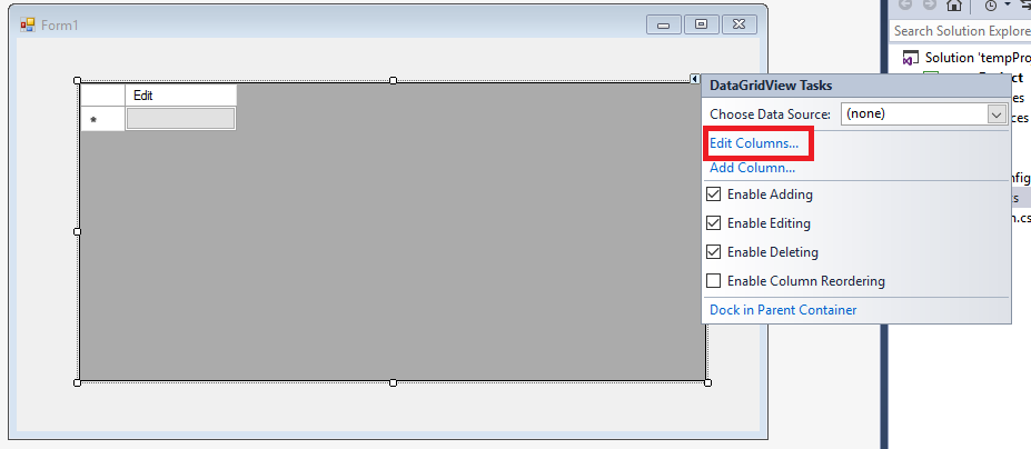 Add Button Column in DataGridView