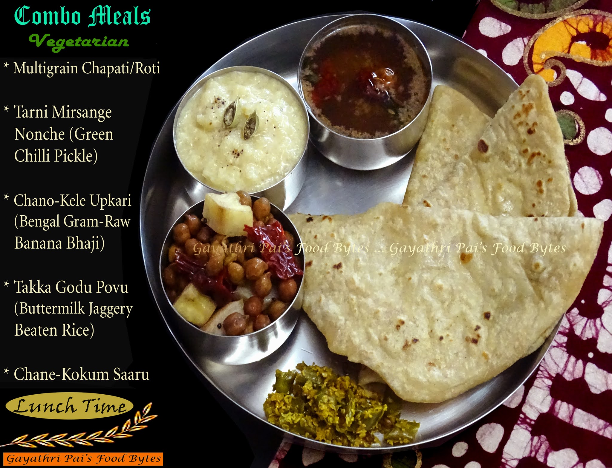 Gayathri Pai's Food Bytes: Simple meal with Roti, Green Chilly Pickle ...