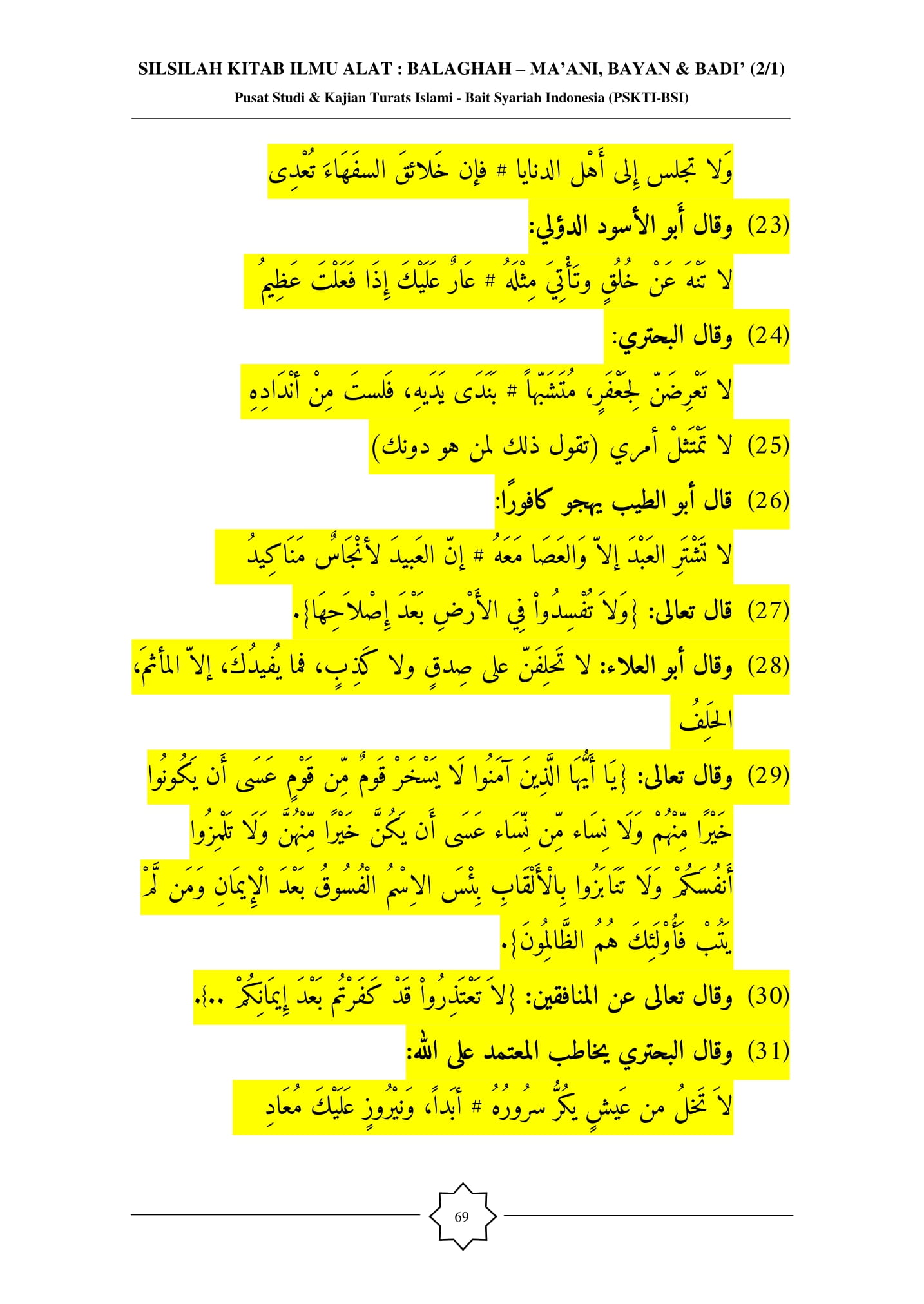 Soal Tanya Jawab Balaghah 12 : NAHYU (Ilmu Balaghah: Ma'ani, Bayan & Badi')