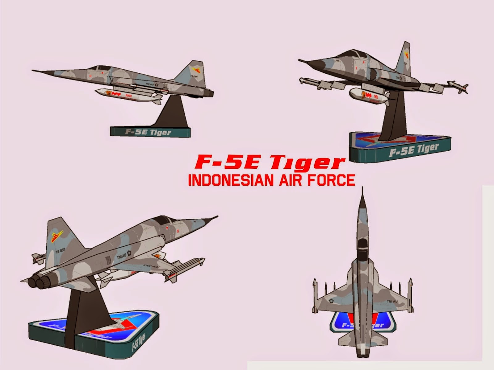 F-5 E Tiger Papercraft Indonesia Air Force | Papercraft Free Download ...