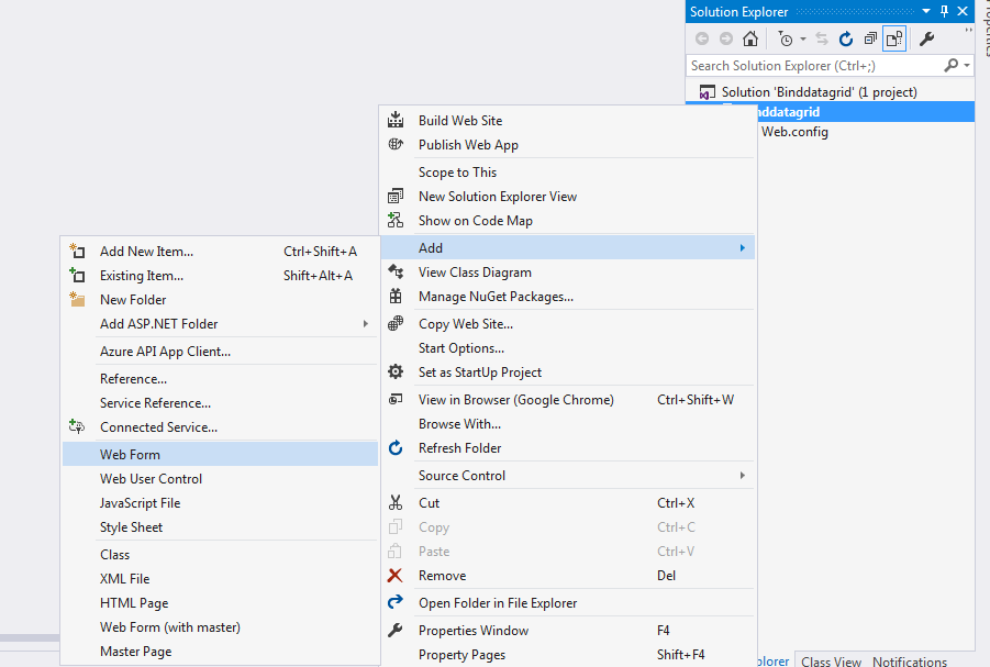 How to create and Bind datatable in Grid View