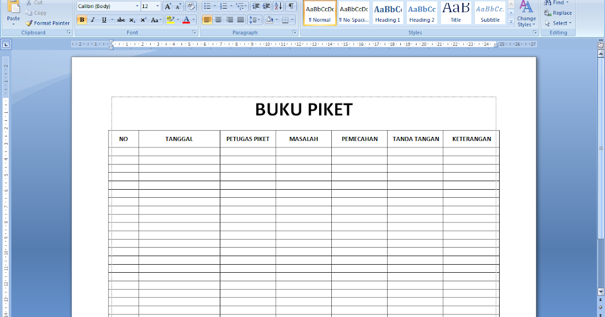 Buku Piket Sekolah SEKOLAH DASAR NEGERI 125543, 59% OFF