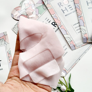 Cute Korean Sheet Mask, I'm in Love Roseheart Daily Brightening Pink ...