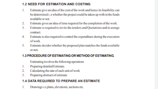 Estimating and costing Diploma in Civil engineering Book PDF free download!