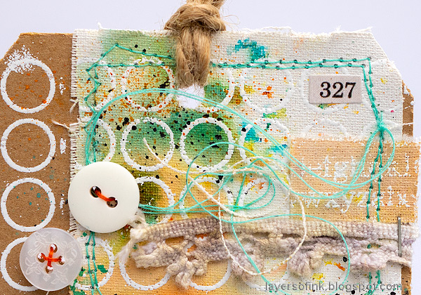 Layers of ink: Stitched Canvas Tag Tutorial