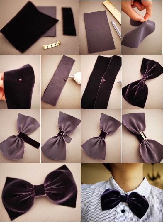 OS MELHORES ARTESANATOS: Gravata borboleta passo a passo