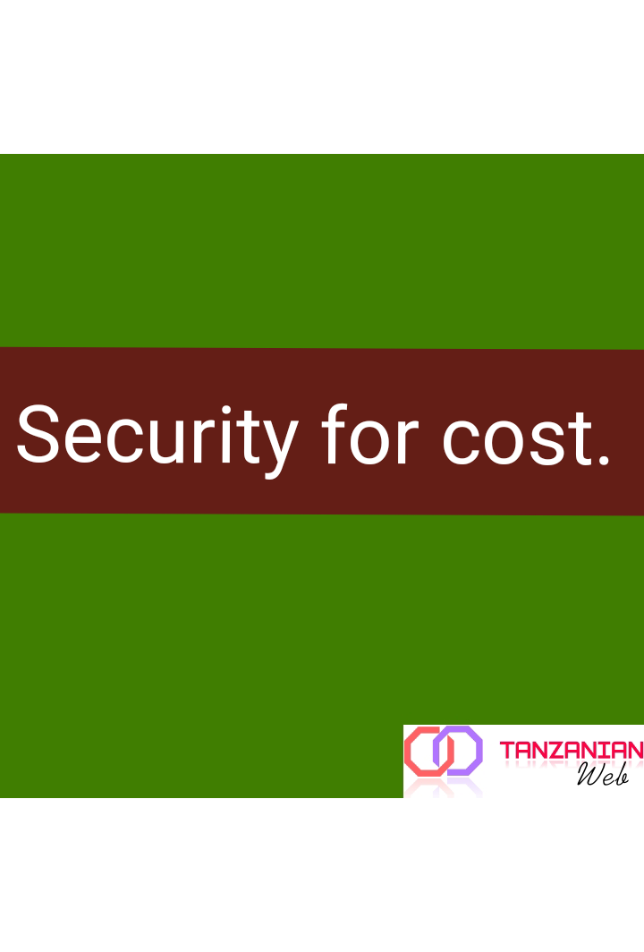 Security for cost.