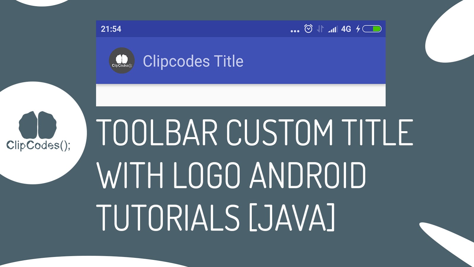 Clipcodes: Toolbar Custom Title and Adding Icons Android Tutorials Clipcodes: Toolbar Custom Title and Adding Icons Android Tutorials