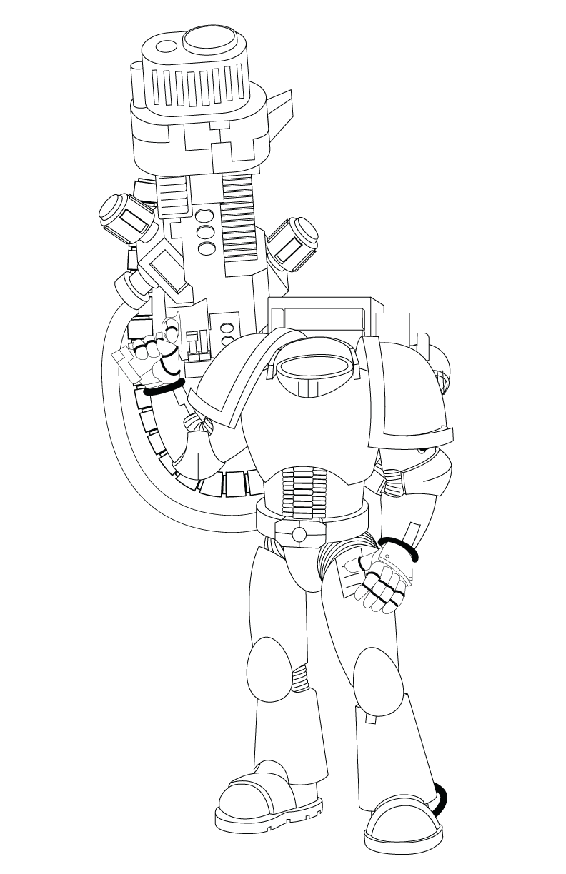 5 Years of Paint: Step-By-Step: Drawing a Space Marine