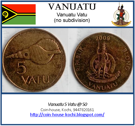Vanuatu 5 Vatu @ 50 - Coins-house Online Shop