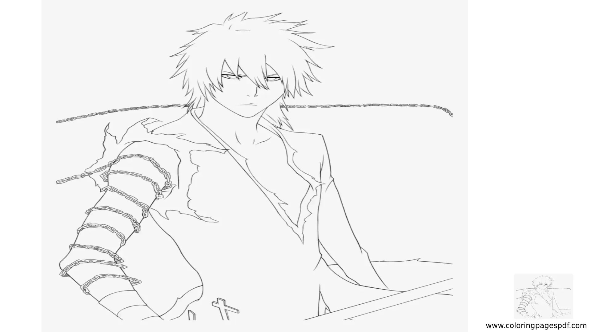 Coloring Page Of Ichigo (Bleach)