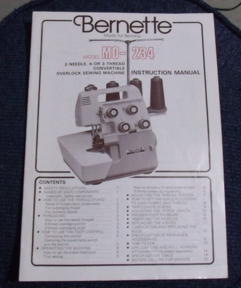Vintage Sewing Machines: Bernette MO-234 Serger