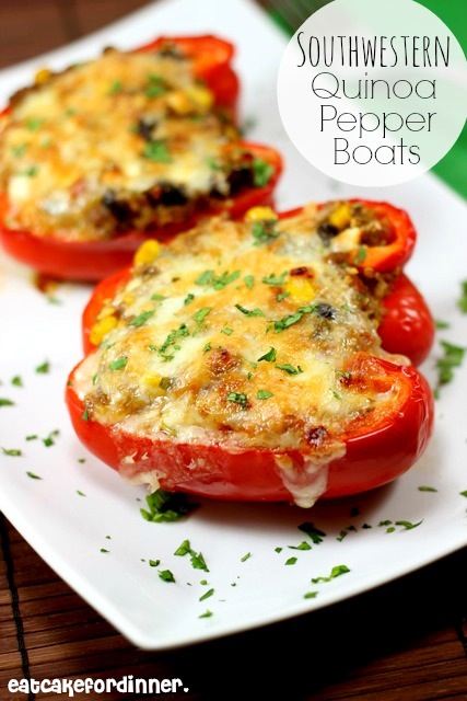 Eat Cake For Dinner: Southwestern Quinoa Pepper Boats
