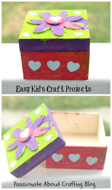 Passionate About Crafting : Kid's Crafts: Hand Painted Wood Trinket Boxes
