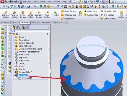 BELAJAR SOLIDWORKS: Menggunakan Split Line tool