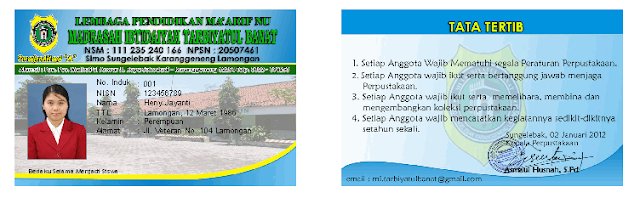 Software Kartu pelajar: Download Contoh Kartu pelajar