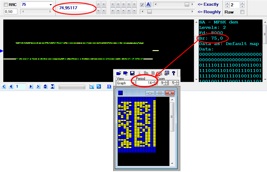 Baudot encoding with 1.5 stop bits | diario SWL I-56578 Antonio