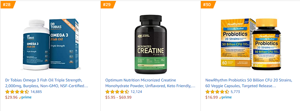 30 Best Sellers in Vitamins & Dietary Supplements- Amazon Best Sellers