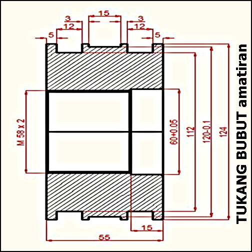 TUKANG BUBUT amatiran: CARA MEMBUBUT ALUR LUAR / MEMBUAT PISTON HIDROLIK