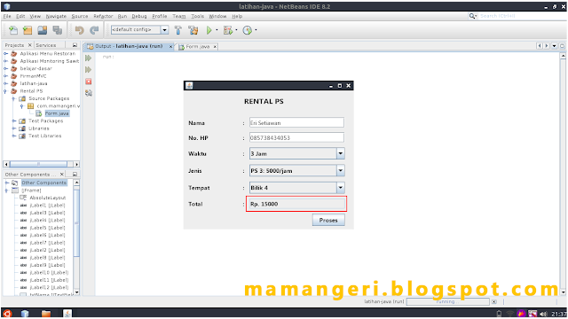 Membuat Aplikasi Rental PS Sederhana Java Netbeans dan MySQL - Mamangeri Tutorial